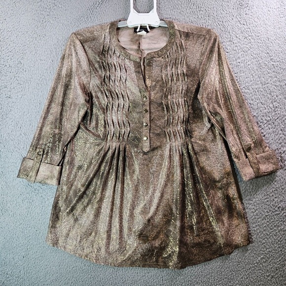 Cocomo | Tops | Cocomo Top Blouse Women Small 34 Sleeve Glitter Light ...